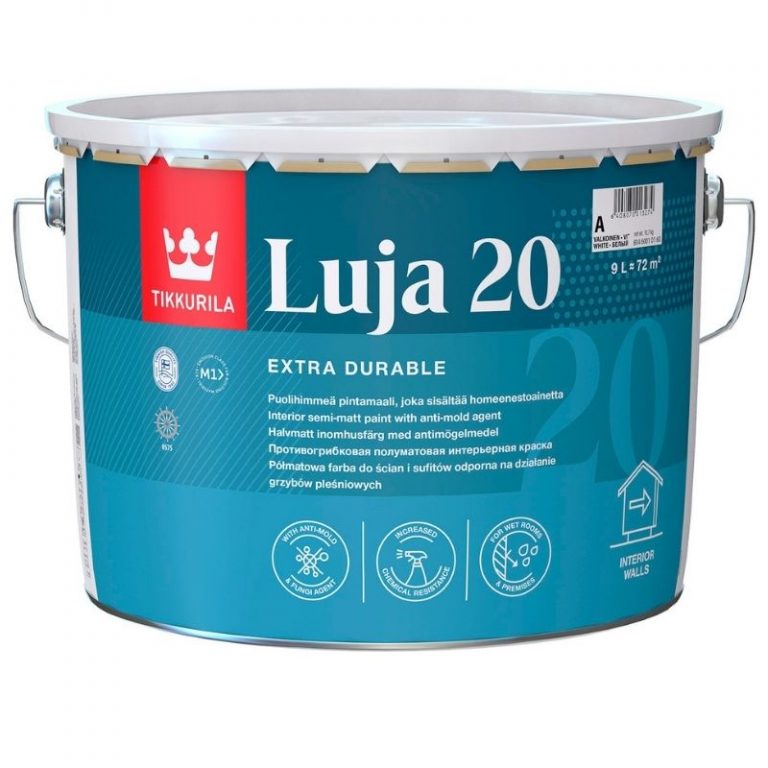 Pintamaali Luja 20 puolihimmeä 9 l valkoinen - Ramin Rauta